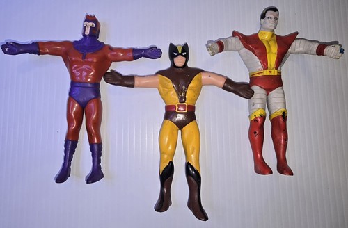 Vintage Marvel X-Men Wolverine Colossus Magneto Bendy Figures Just Toys ...