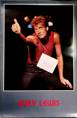 Poster - 1985 Original HUEY LEWIS, Funky Enterprises (23x35) Rock n ...
