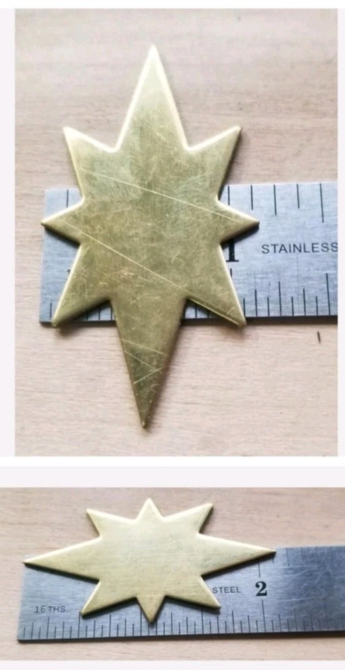 X Large brass star Inlay Muzzleloader Black powder Hawken Musket Rifle ...