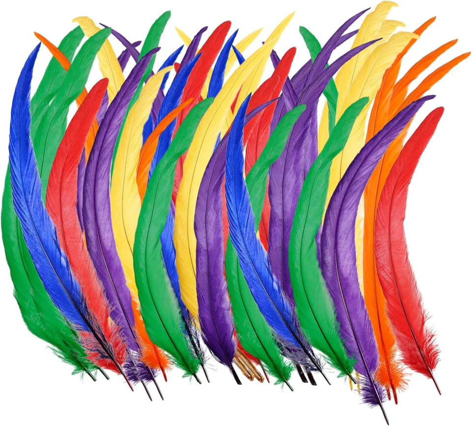 120 Pcs Colorful Feather Natural Feathers for DIY Crafts Dream Catcher ...
