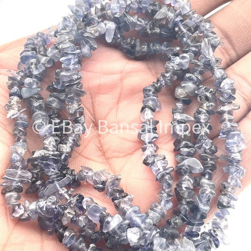 Natural Blue Iolite Rough Drilled Loose Gemstone Beads 4-6 mm 34" | eBay