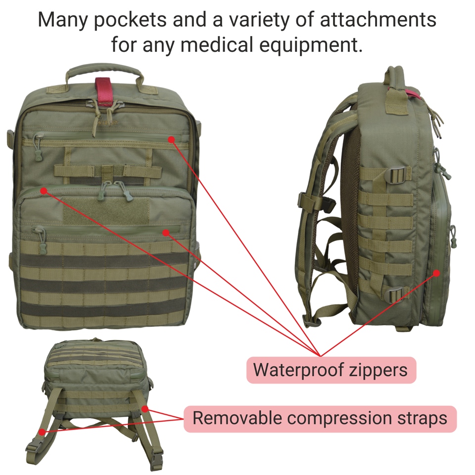 DERBY Combat Medic First AID Backpack Tactical Medical Backpack Trauma ...