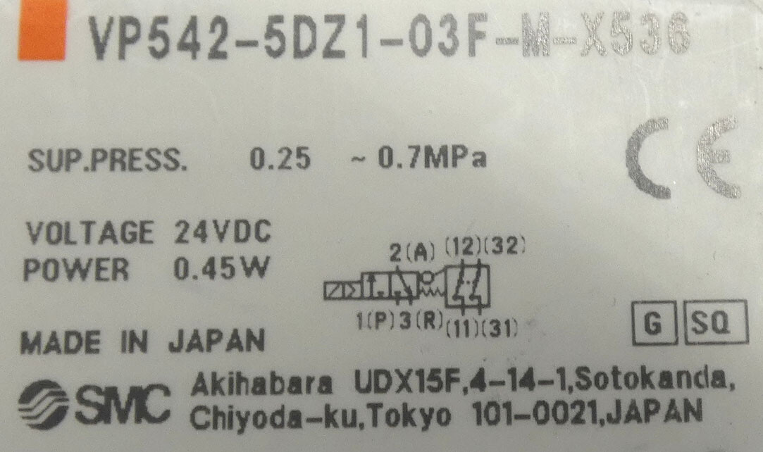 SMC VP542-5DZ1-03F-M-X536 Magnetventil Omron D4N-9B31 Endschalter ...