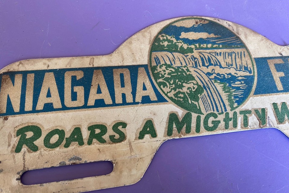 Vintage Niagara Falls License Plate Topper NY Original Rare | eBay