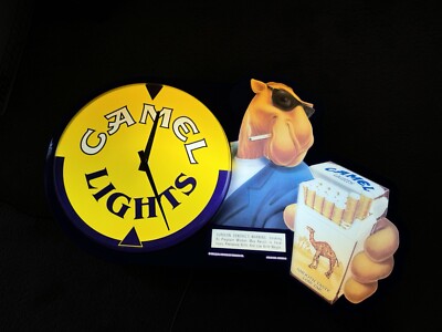 Vintage Joe Camel Light (Works) / Clock (Tells Incorrect Time) See ...