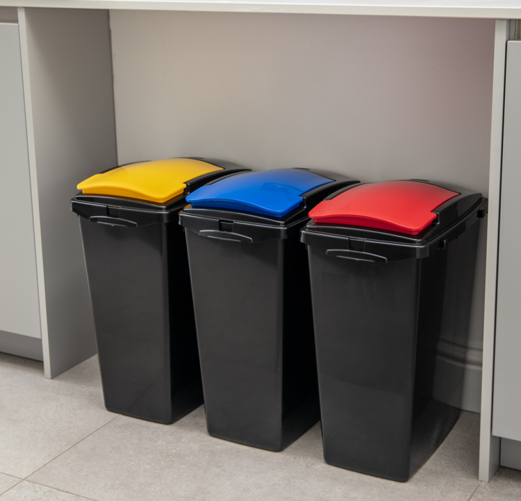 Addis Recycling 40L Set of 3 Waste Utility Plastic Bins 518698ebay ...