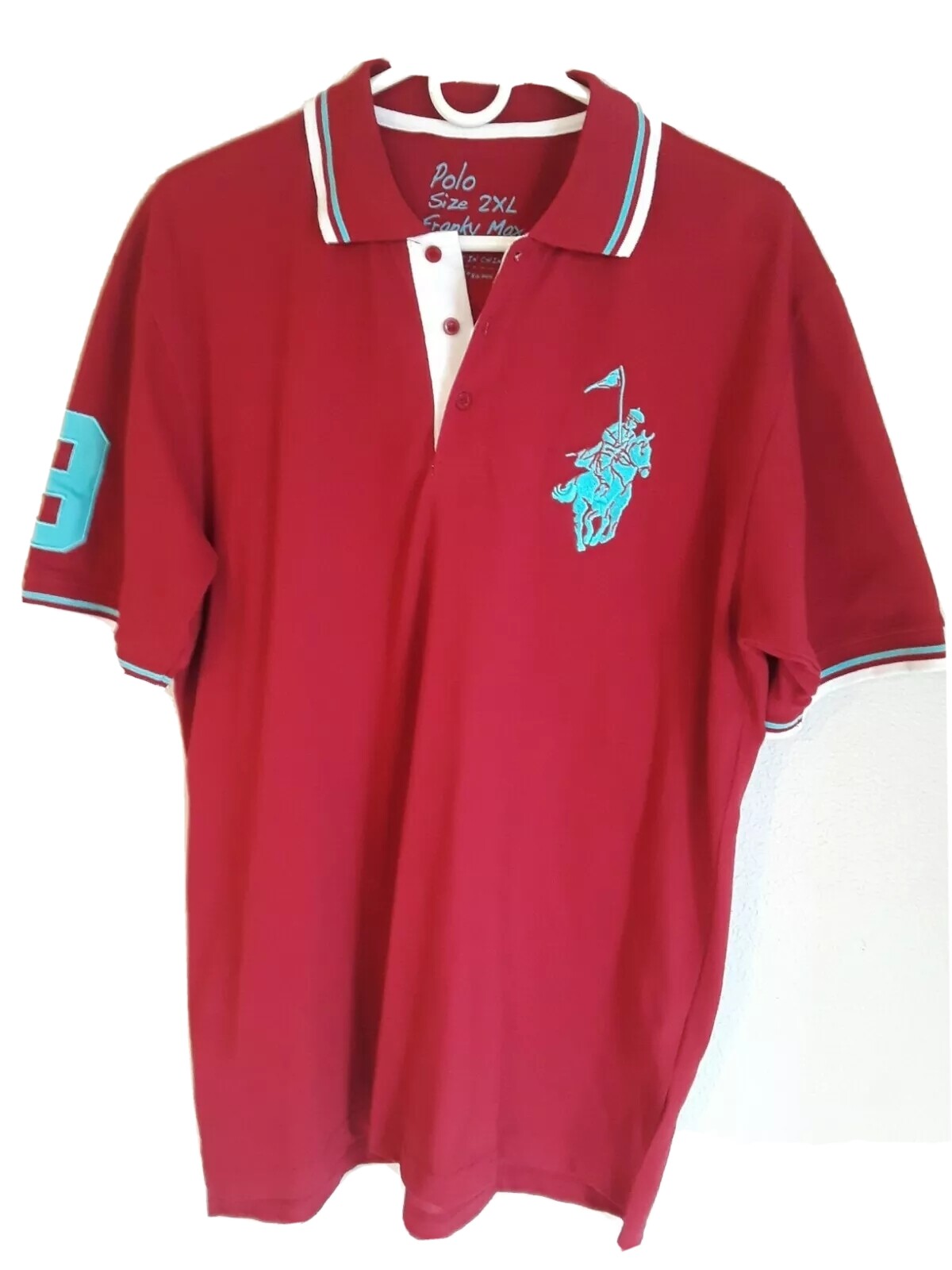 Franky Max Polo Men's 2XL Short Sleeve Burgandy Shirt | eBay