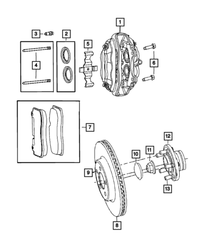 MOPAR Disc Brake Pin Kit 68203105AA | eBay