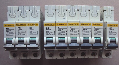 SQUARE D KQ MCB 3 6 10 16 20 25 32 50 AMP 10000 10kA QUICKLINE TYPE B C ...