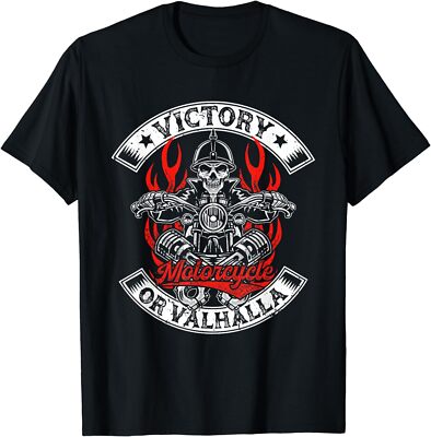 NEW LIMITED Motorcycle Victory Or Valhalla Norse Viking T-Shirt | eBay
