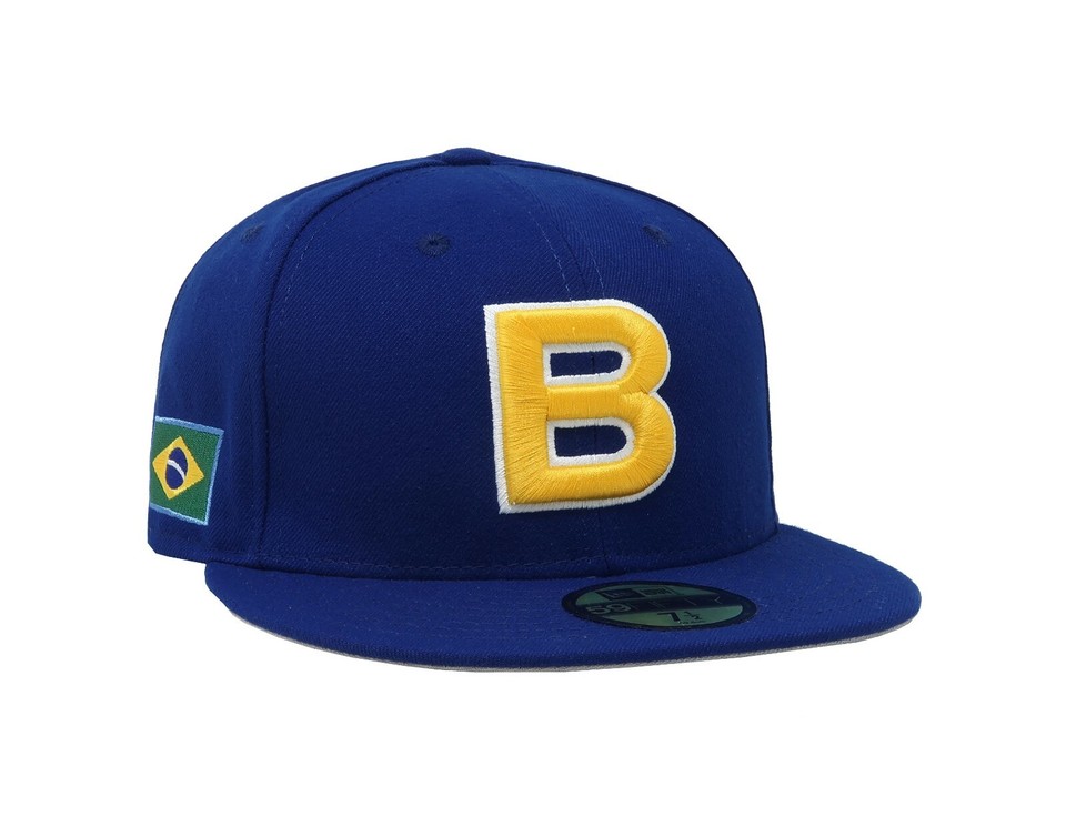New Era 5950 Men Women Cap Brazil World Baseball Classic Royal Blue Hat ...