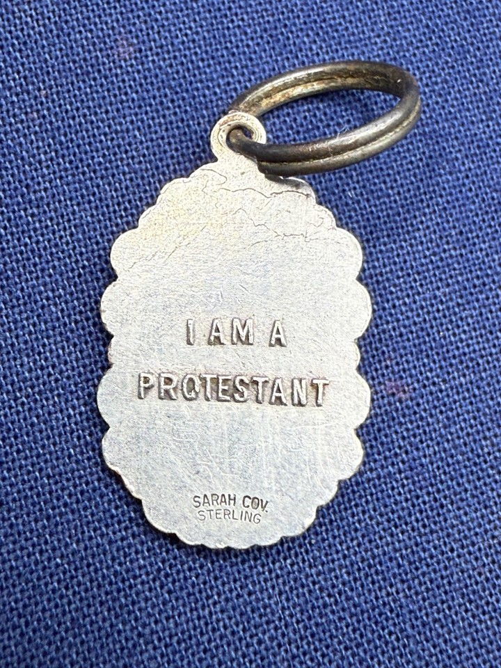 Vintage Sarah Coventry Sterling Silver Pendant Religious I am ...