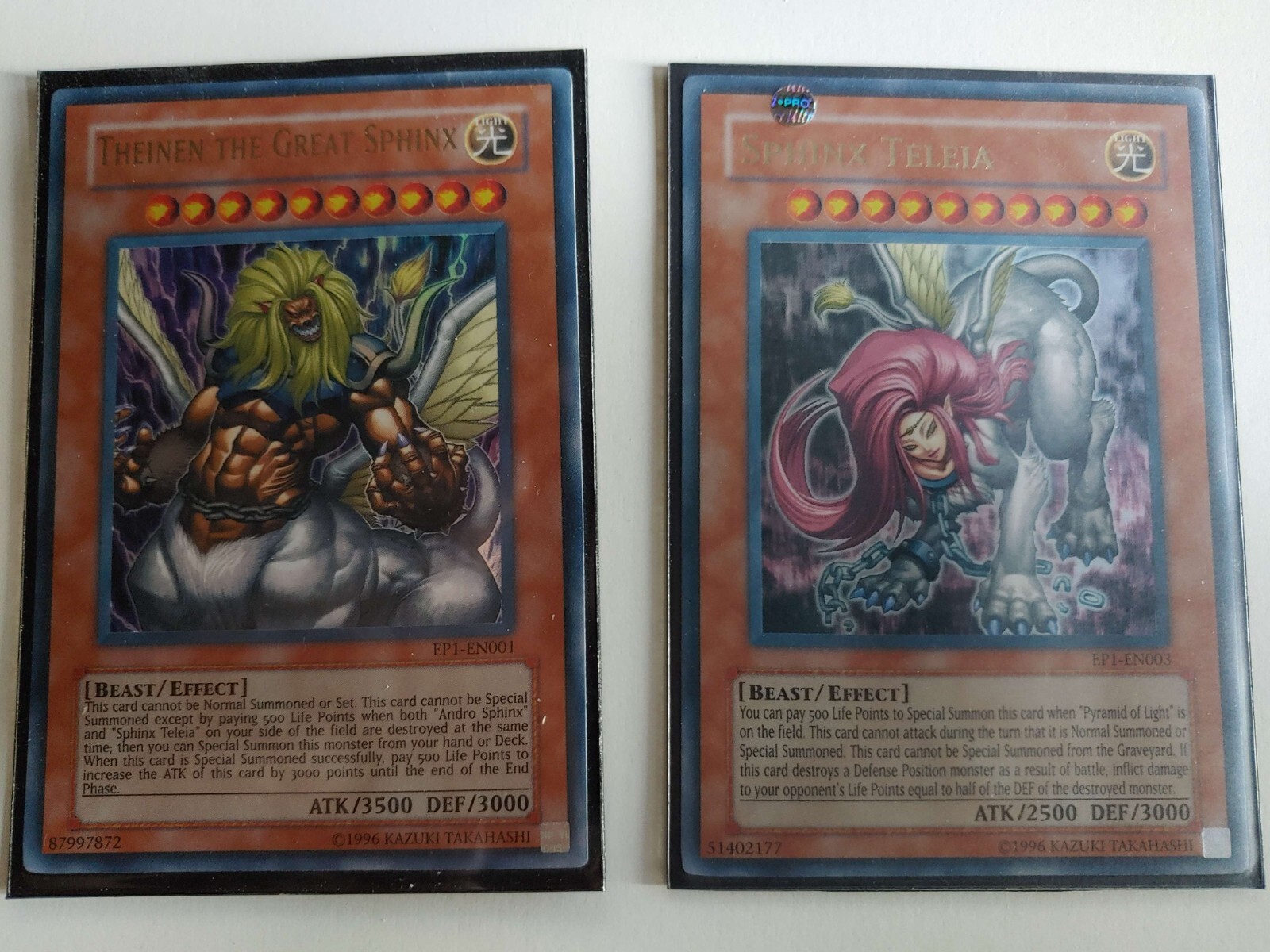 YuGiOh! - Theinen the Great Sphinx and Sphinx Teleia EP1-EN001 EP1 ...