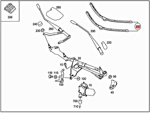 Genuine MERCEDES V251 W164 X164 GL-CLASS X164 Ts wiper blade 1648200200 ...