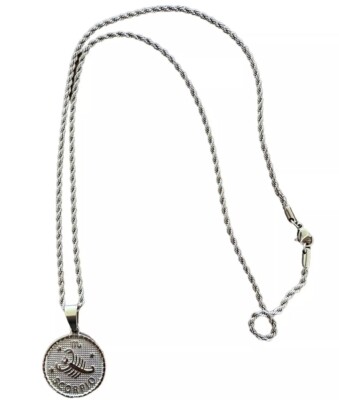 SCORPIO ZODIAC Gold Plated Coin Long Necklace NEW W/o Tags | eBay Australia
