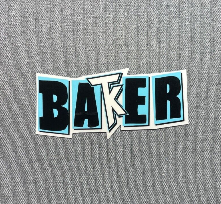 Baker Skateboards Brand Logo Skateboard Sticker Baby-Blue/Black 4.9" | eBay