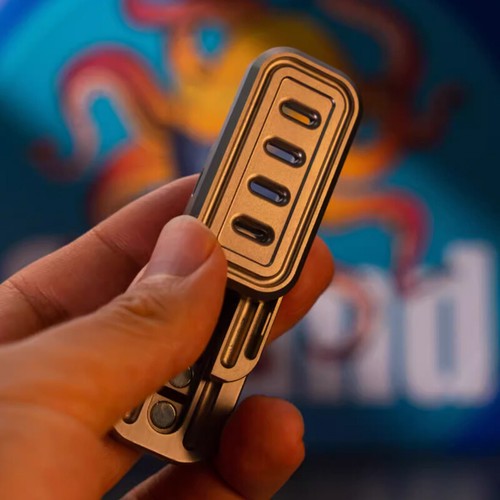 EDC Fork adult stress relieving toy classic metal push card for male ...