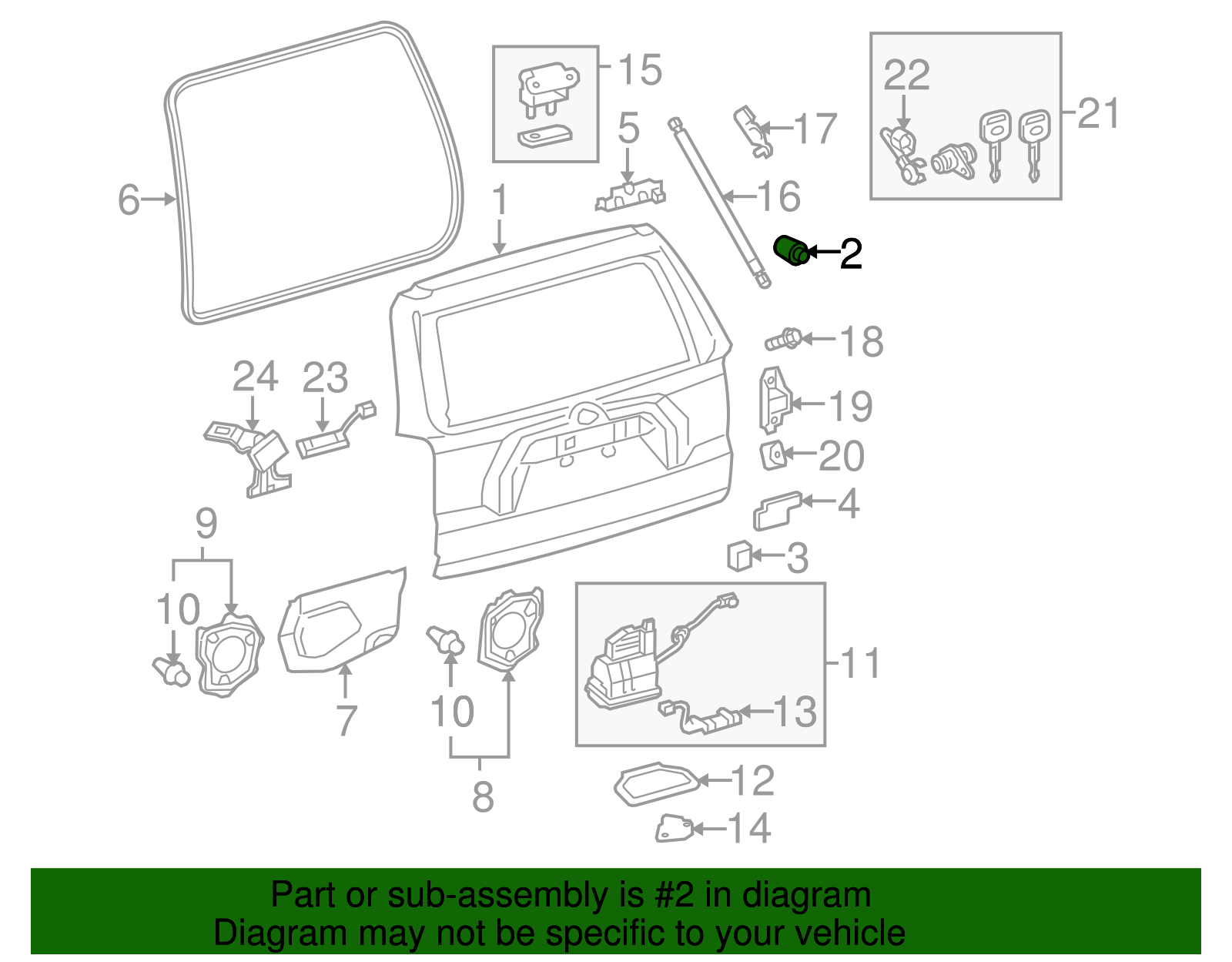 Toyota 9054109145 Genuine OEM Factory Original Lift Gate Cushion for ...