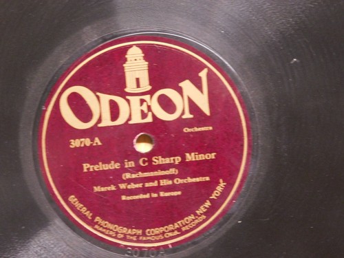 Marek Weber Orchestra 12 inch 78 Prelude In C Sharp MInor On Odeon | eBay