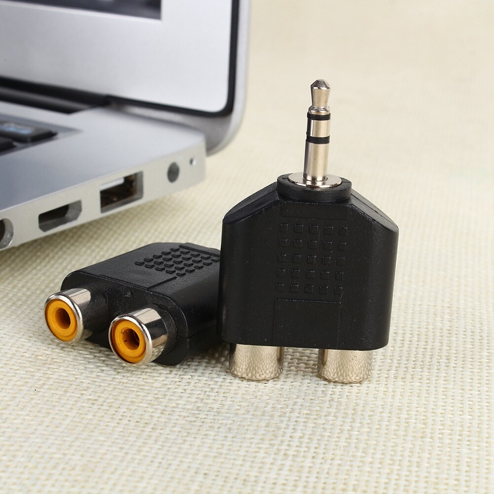 3.5mm Male Stereo Jack Socket To 2 For Plug Female Mono Extension TOH ...