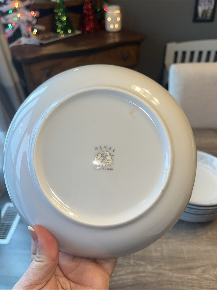 Set of 10 Diamond China Japan Soup/Salad Bowls – Regal Floral Pattern ...