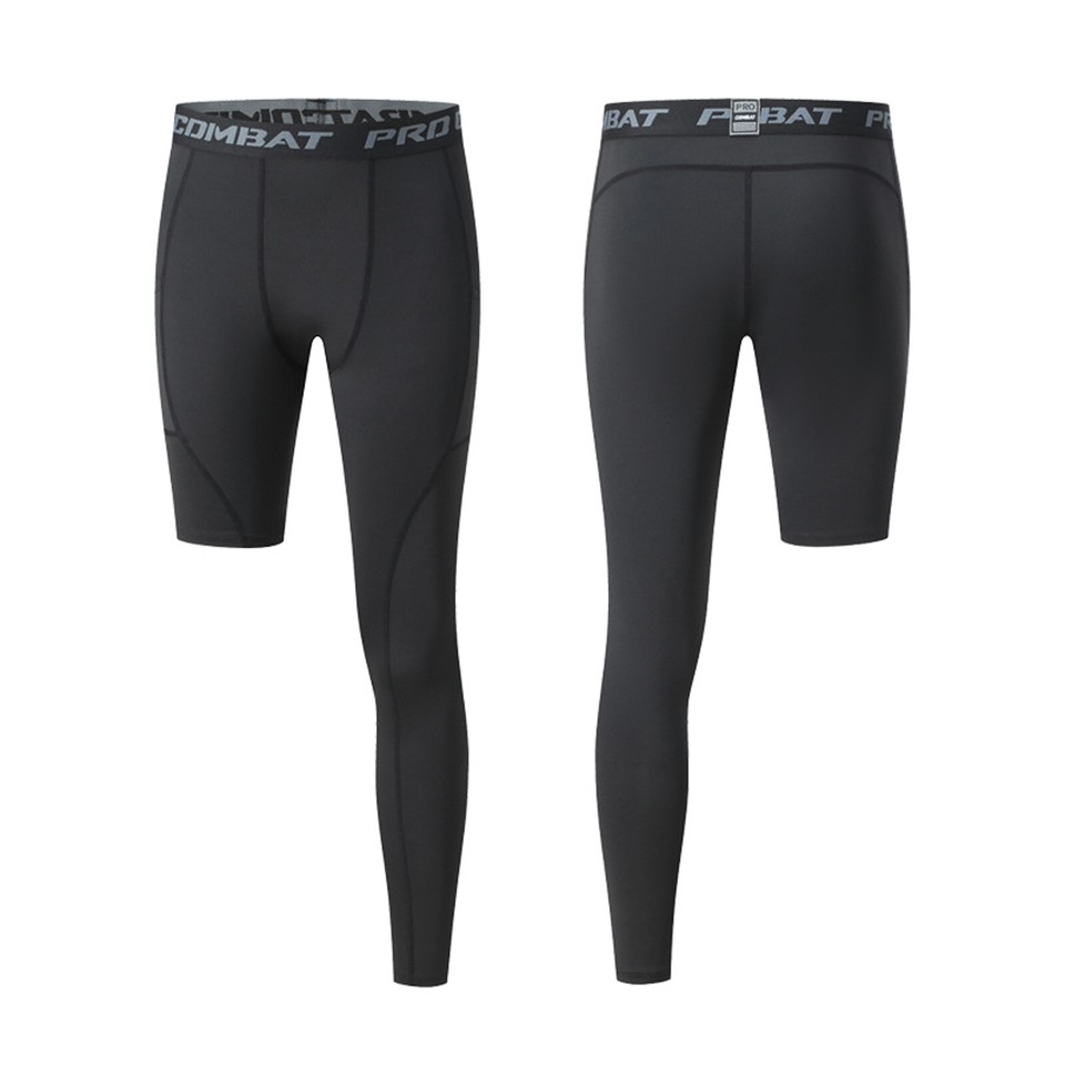 Men’s One Leg Compression Long Tight Pants Single Leg Pants for ...