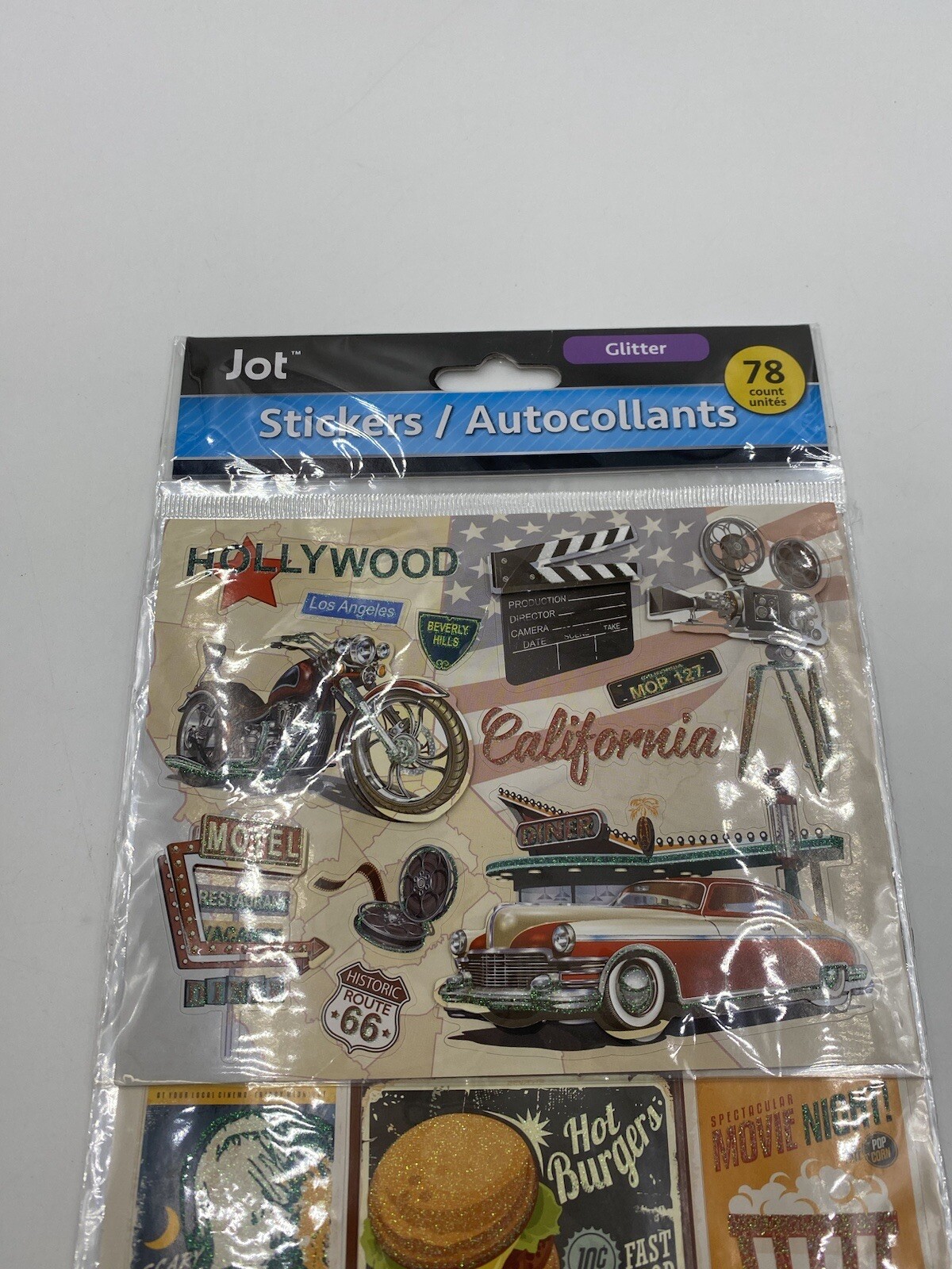 Jot Stickers Craft Scrapbooking Travel/Hollywood Glitter Pack - Brand ...