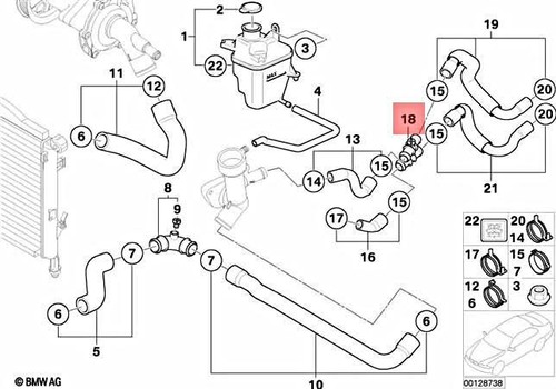 Genuine BMW Connection Piece MINI Cooper One R50 R52 1.4i 1.6i ...
