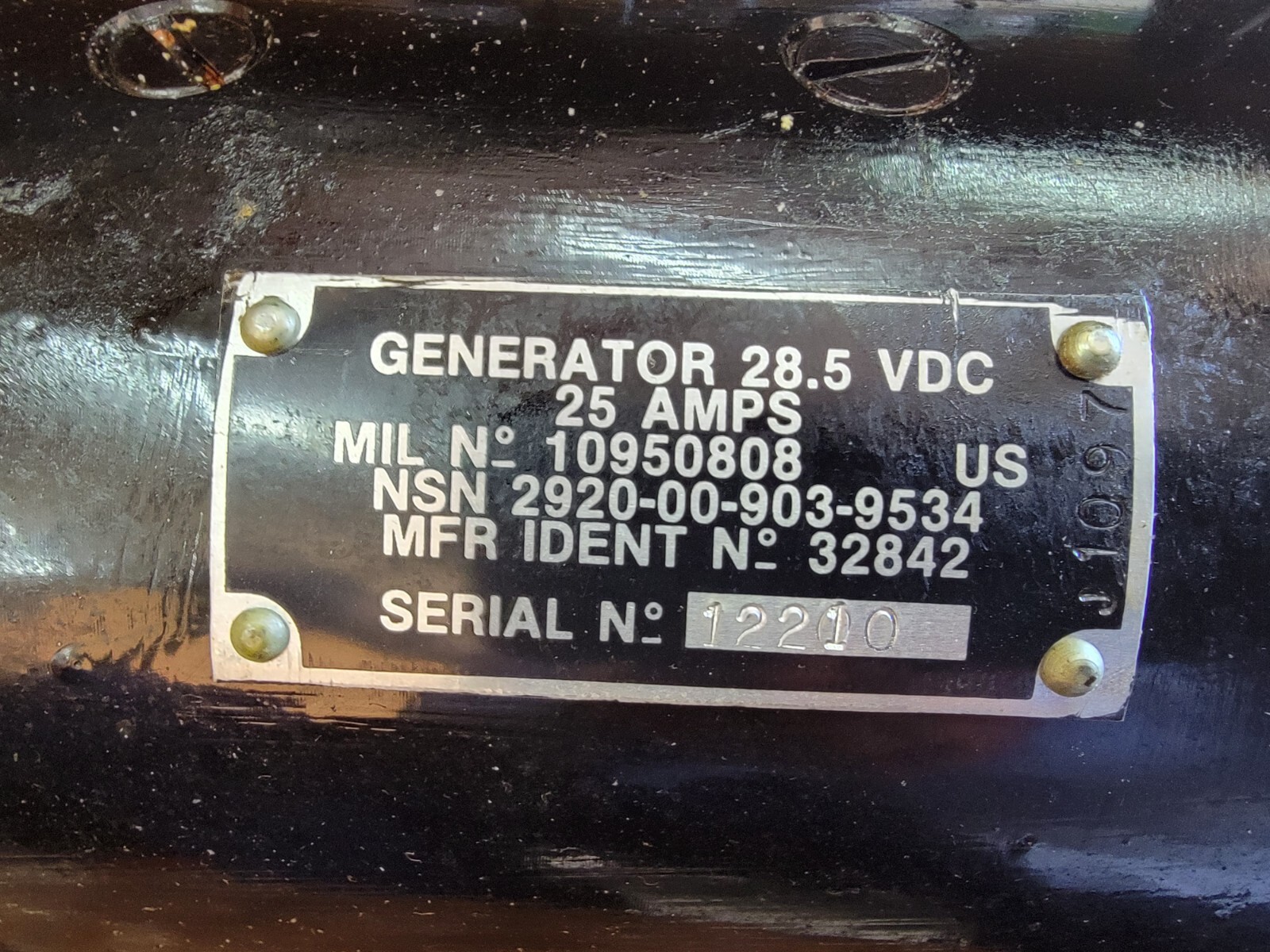 Jeep Willys M38 Military Generator 28 Volt 25 AMP M35 M37 M54 M151 G741 ...