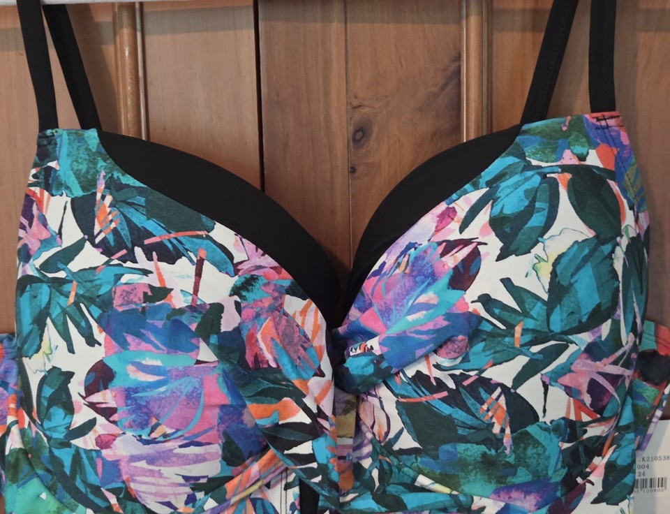 NWT FullFitAll Womens Multicolor Floral Tankini Top Size 24 | eBay