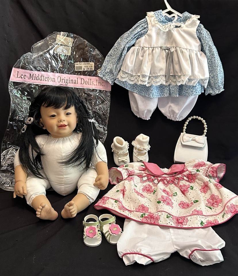 ADORA Baby Doll 18” Vinyl Asian Girl ADORA Outfit & Lee Middleton Bonus ...