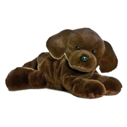AURORA PLUSH 8" CHOCOLATE LABRADOR 31257 CUDDLY SOFT STUFFED TOY DOG ...