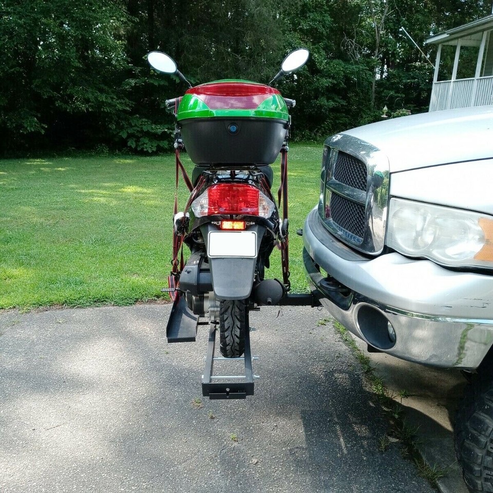 Motorcycle Carrier Scooter Dirt Bike Hitch Mount 600LBS Rack Ramp | eBay