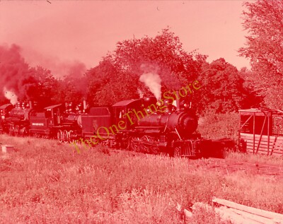 Train Triple Header Engine Locomotive 35mm Slide Vtg Souvenir W&OV C&NW ...