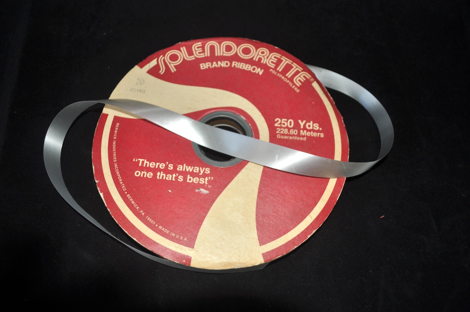 ROLL VTG RIBBON SPLENDORETTE RIBBON, 200 YARDS, SILVER POLYPROPYLENE 3/ ...