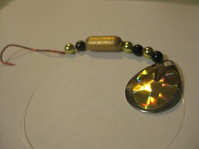 Red Slow Death Hook Float Floating Spinner Blades Rig (Gold Holographic ...