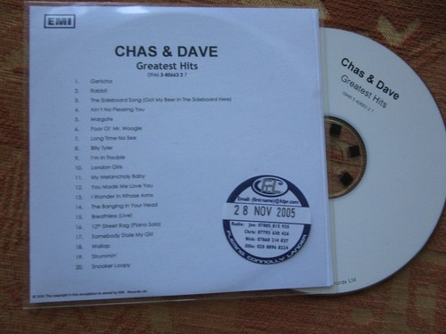 Chas & Dave – Chas & Dave's Greatest Hits EMI Records 20 tracks Promo ...