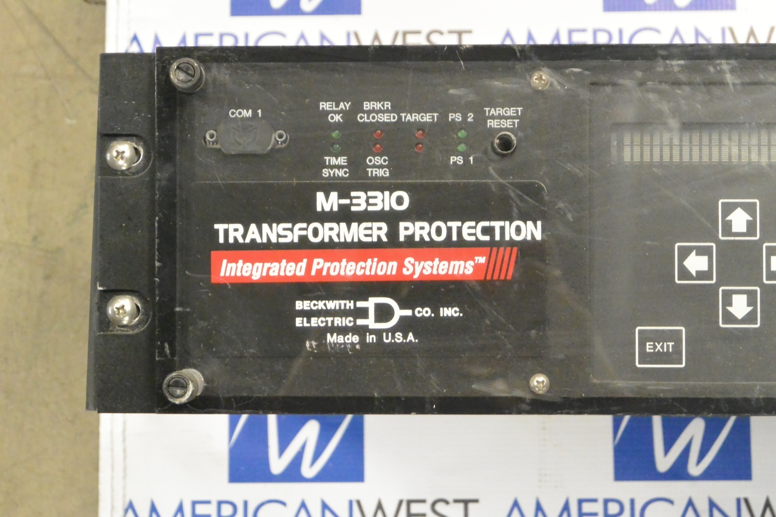 Beckwith Electric M3310 Integrated Transformer Protection Panel Used ...