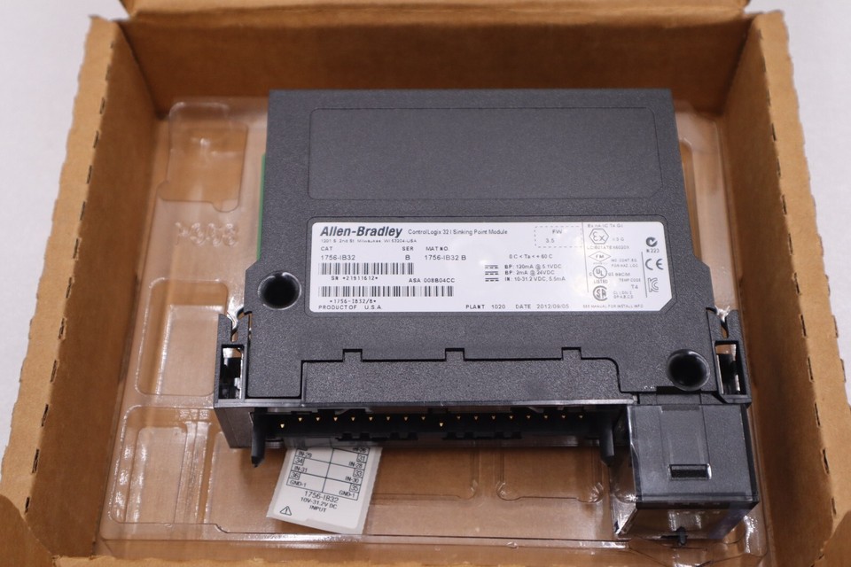 NEW Allen-Bradley 1756-IB32 INPUT MODULE 32 POINT DIGITAL 10-31 VDC ...