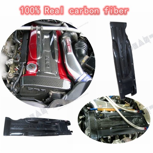 1PC CARBON RB26 DETT SPARK PLUG COVER FOR SKYLINE R32 R33 R34 BNR32 ...