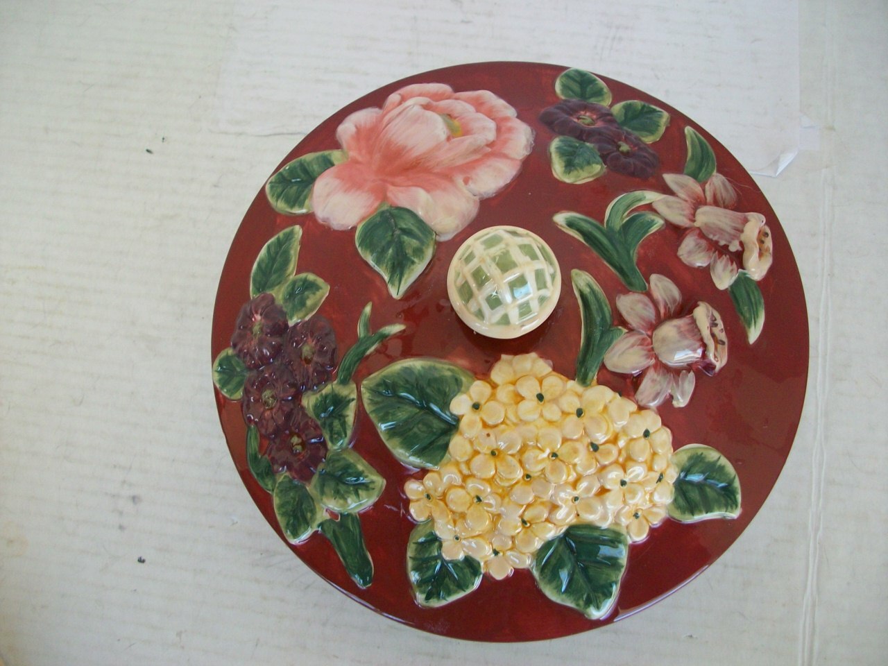 Certified International Pamela Gladding Large Floral Canister with Lid ...