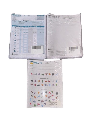 WISC-V Pack of 25 Recored Form Response Booklet 1 Response Booklet 2 | eBay