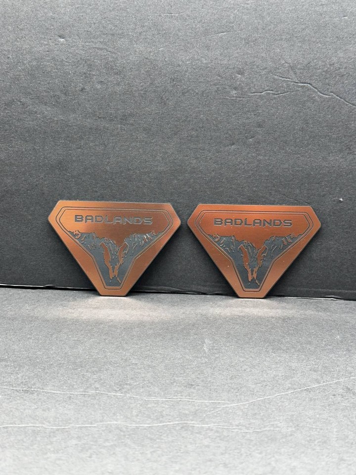 2PC Fender Badlands Classic Engraved Car Emblem Badge MULTICOLOR Sport ...