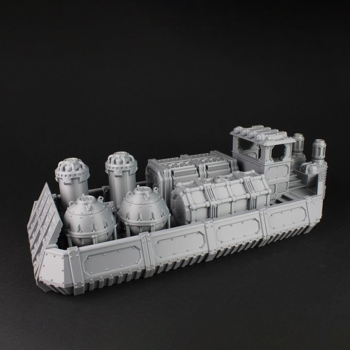 Cargo Barge Terrain 28mm 32mm Sump Boat Wargames Scenery Docks Ship ...
