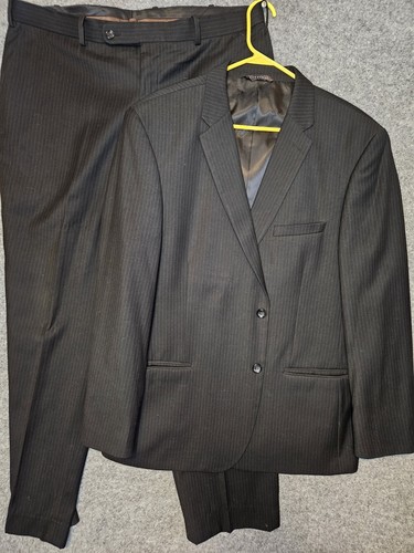 Caravelli Superior 150's 46R 2 Button Black Pinstripe 2pc Suit Pants ...