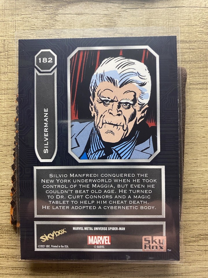 2021 ud skybox metal marvel gold foil silvermane | eBay