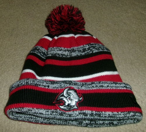 Rare Style NEW ERA Red/Black STITCHED/Lined BUFFALO SABRES Goat Head ...