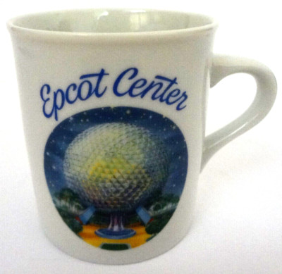 EPCOT SPACESHIP EARTH COFFEE MUG CUP VINTAGE 1988 DISNEY THEME PARK WDW ...