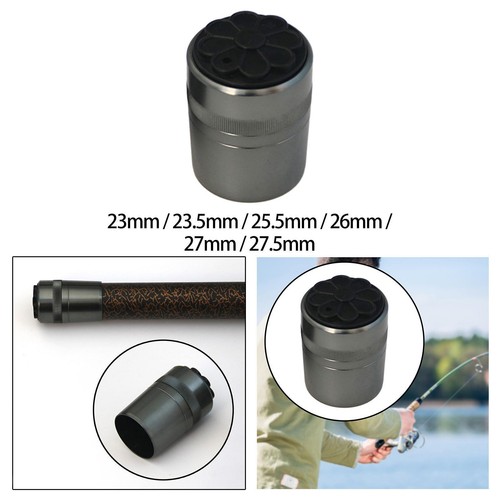 Fishing Rod Butt Cap Accessories Easy to Install Tool Repair Black End ...