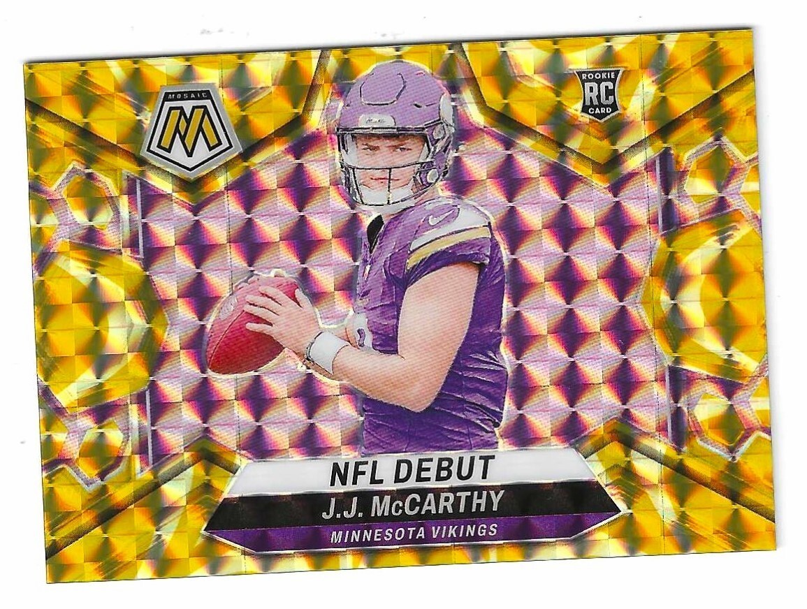 2024 mosaic # 275 j.j. mCARTHY RC NFL DEBUT YELLOW PRIZM | eBay